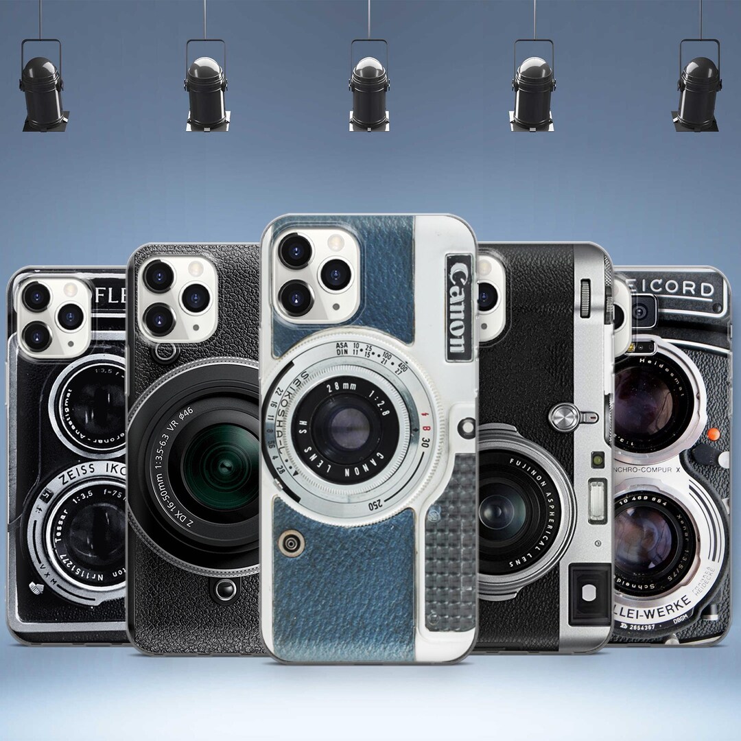 Retro Camera Lens Phone Case for iPhone 16 15 14 13 12 11 X for Samsung ...