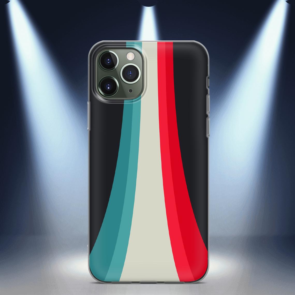 Vintage Banner Retro Sticker Stripes Phone Case for iPhone 16 15 14 13 ...