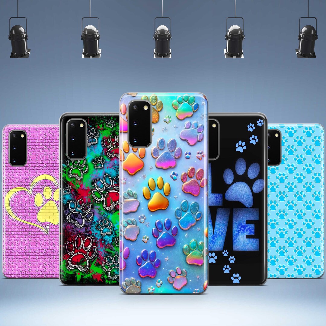 Pet Paw Phone Case Animal Lover Cat & Dog Samsung S26 Ultra S25 FE S24 ...
