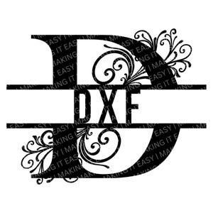 Monogram Bundle #3 - 5 Designs Svg, Dxf, Png, & Eps, Split Monogram ...