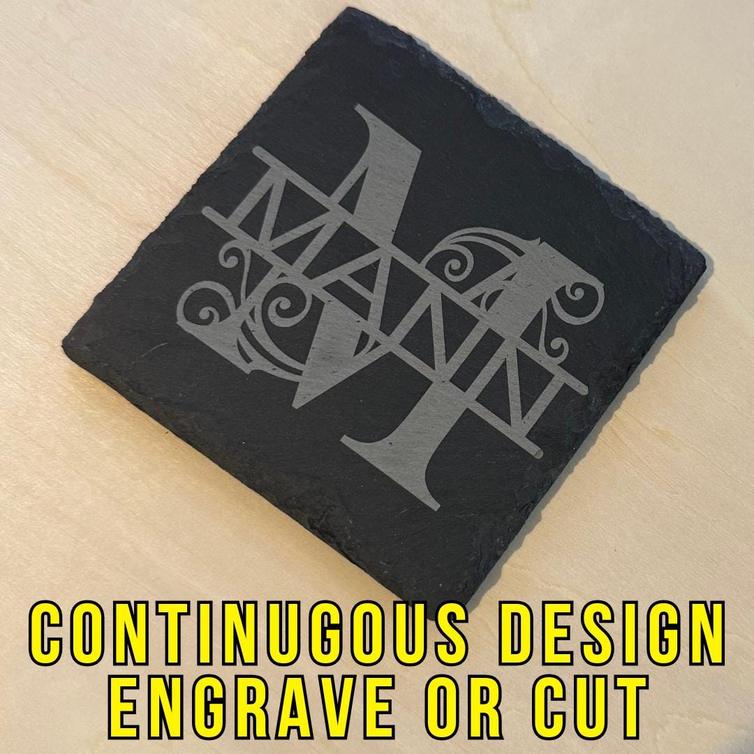 Swirl Split Monogram Svg, Dxf, Png, and Eps, Split Monogram Alphabet ...