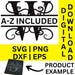 Split Monogram Svg, Dxf, Png, and Eps, Split Monogram Alphabet, Family ...