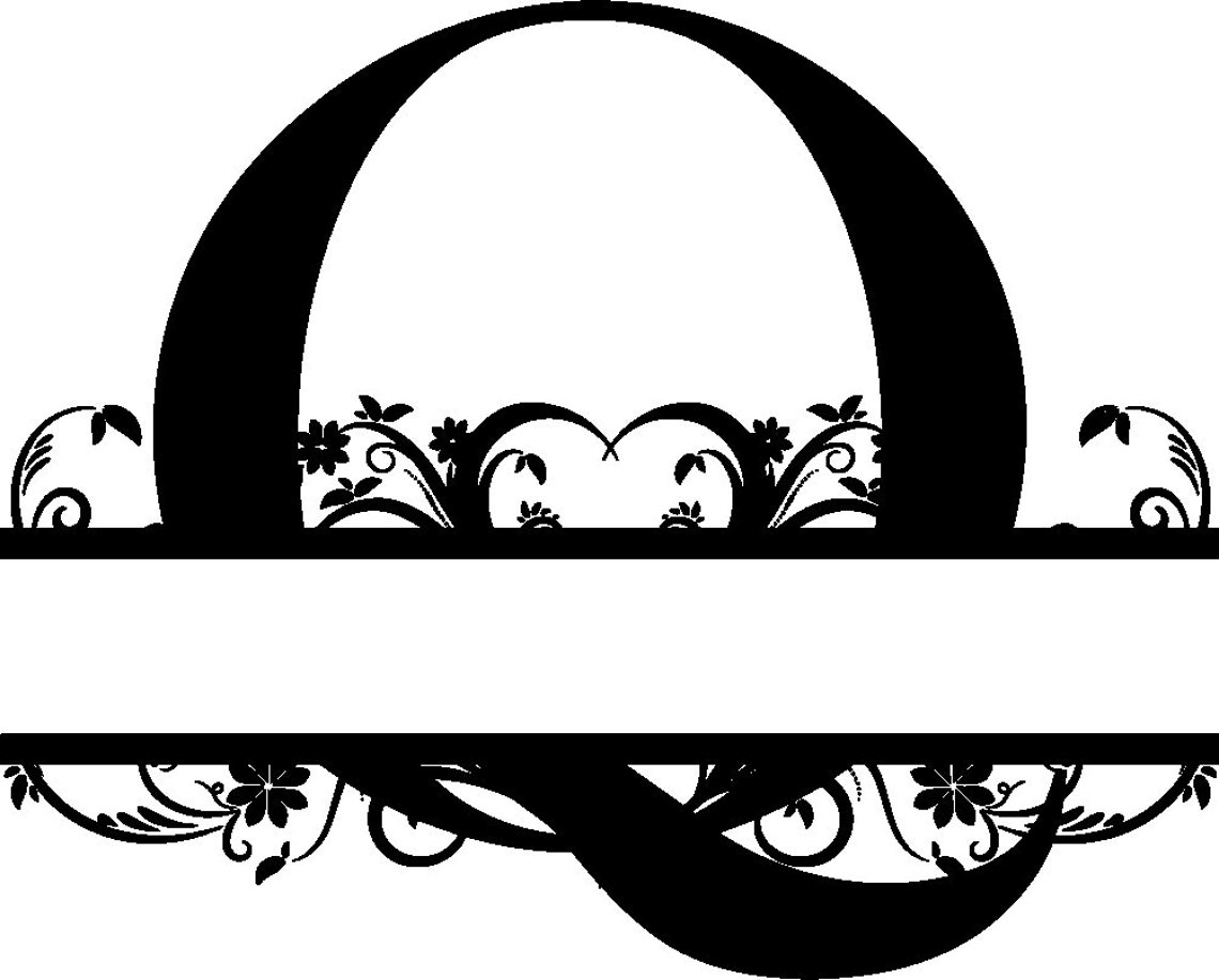 Split Monogram SVG/DXF/PNG, Split Monogram Alphabet, Family Name ...