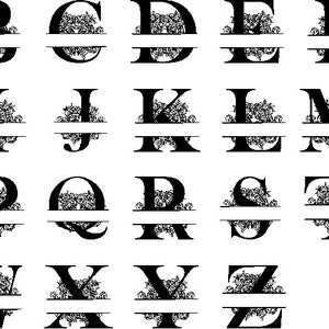 Split Monogram - Etsy