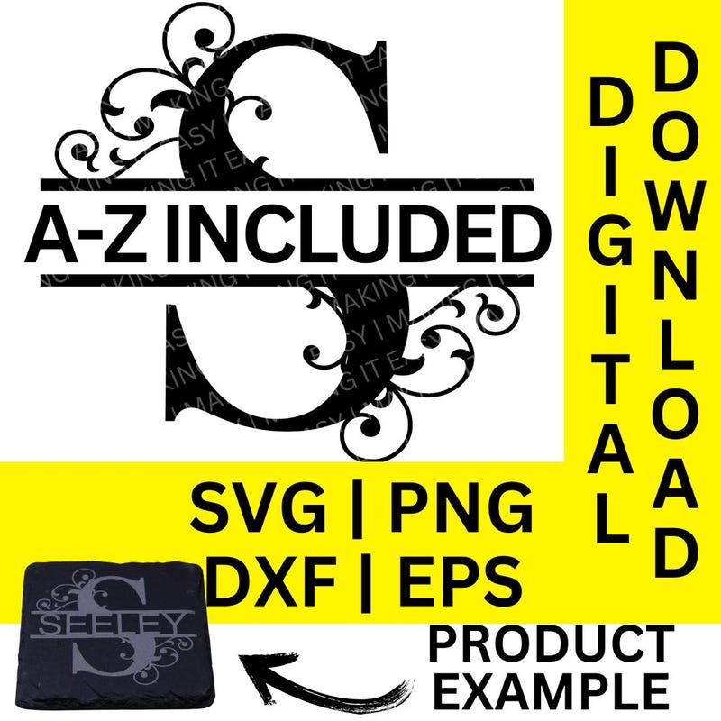 Swirl Monogram - Etsy