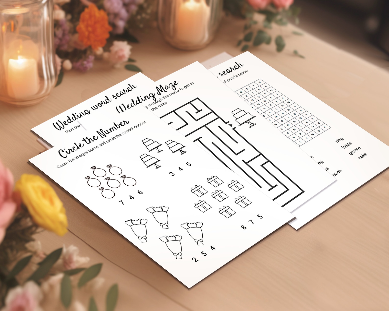 Wedding Activity Pages for Kids, Wedding Busy Book, Wedding Coloring ...