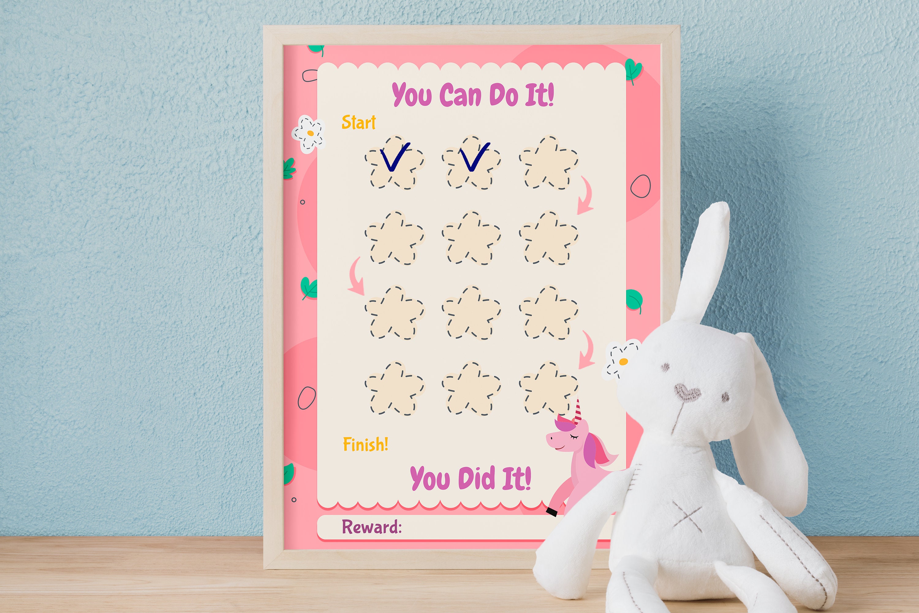 Unicorn Kids Reward Chart Printable Toddler Reward Chart - Etsy