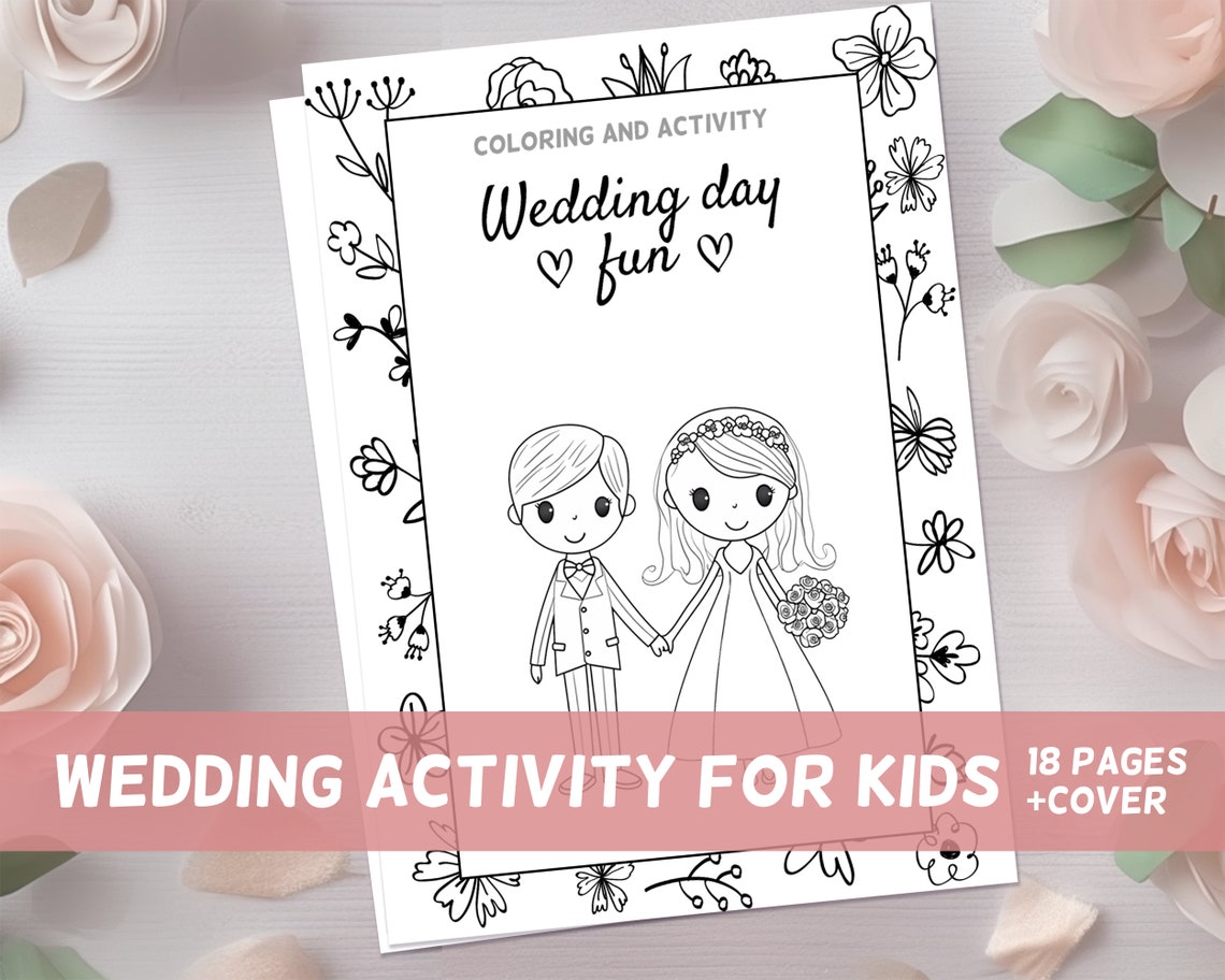 Wedding Activity Pages for Kids, Wedding Busy Book, Wedding Coloring ...
