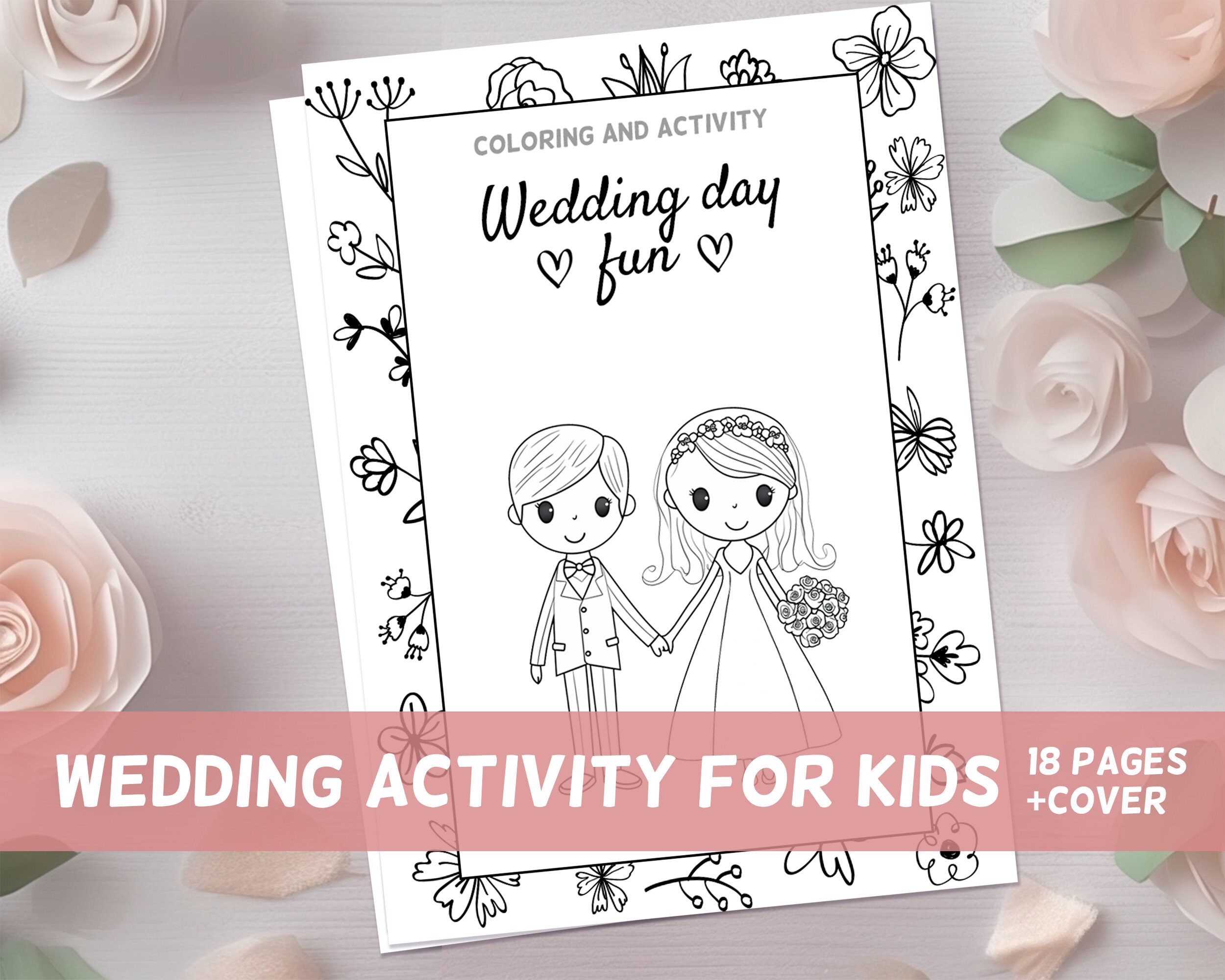 Wedding Activity Pages for Kids, Wedding Busy Book, Wedding Coloring ...