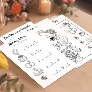 Kids Activity Pages Wedding, Wedding Busy Book, Wedding Coloring, Kids ...