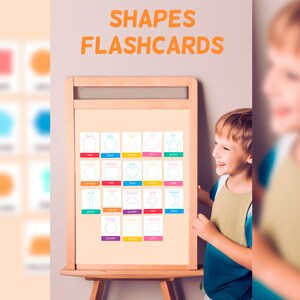 18 Colors and Shapes Flash Cards, Tracing Practice, Montessori ...
