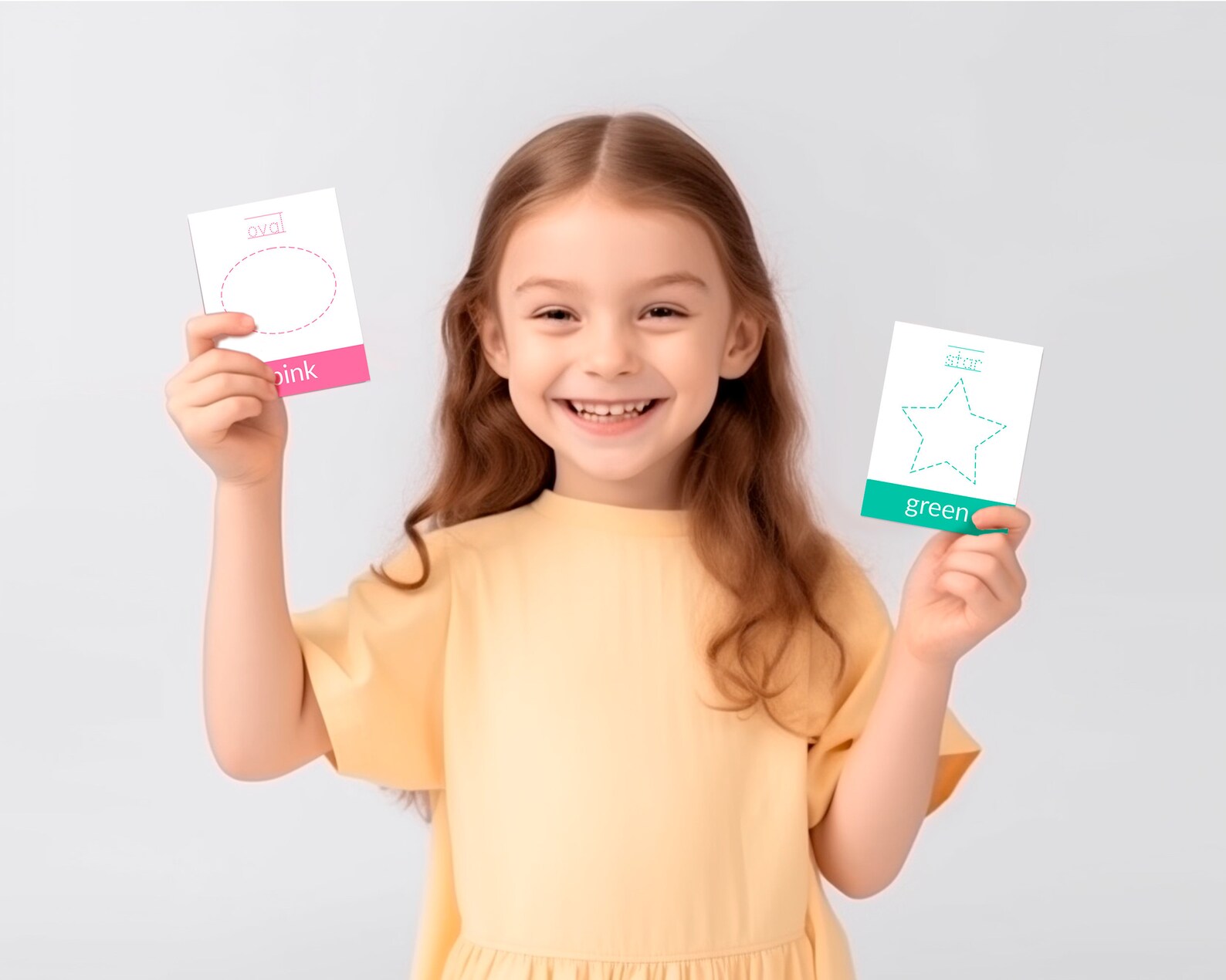 18 Colors and Shapes Flash Cards, Tracing Practice, Montessori ...