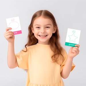 18 Colors and Shapes Flash Cards, Tracing Practice, Montessori ...