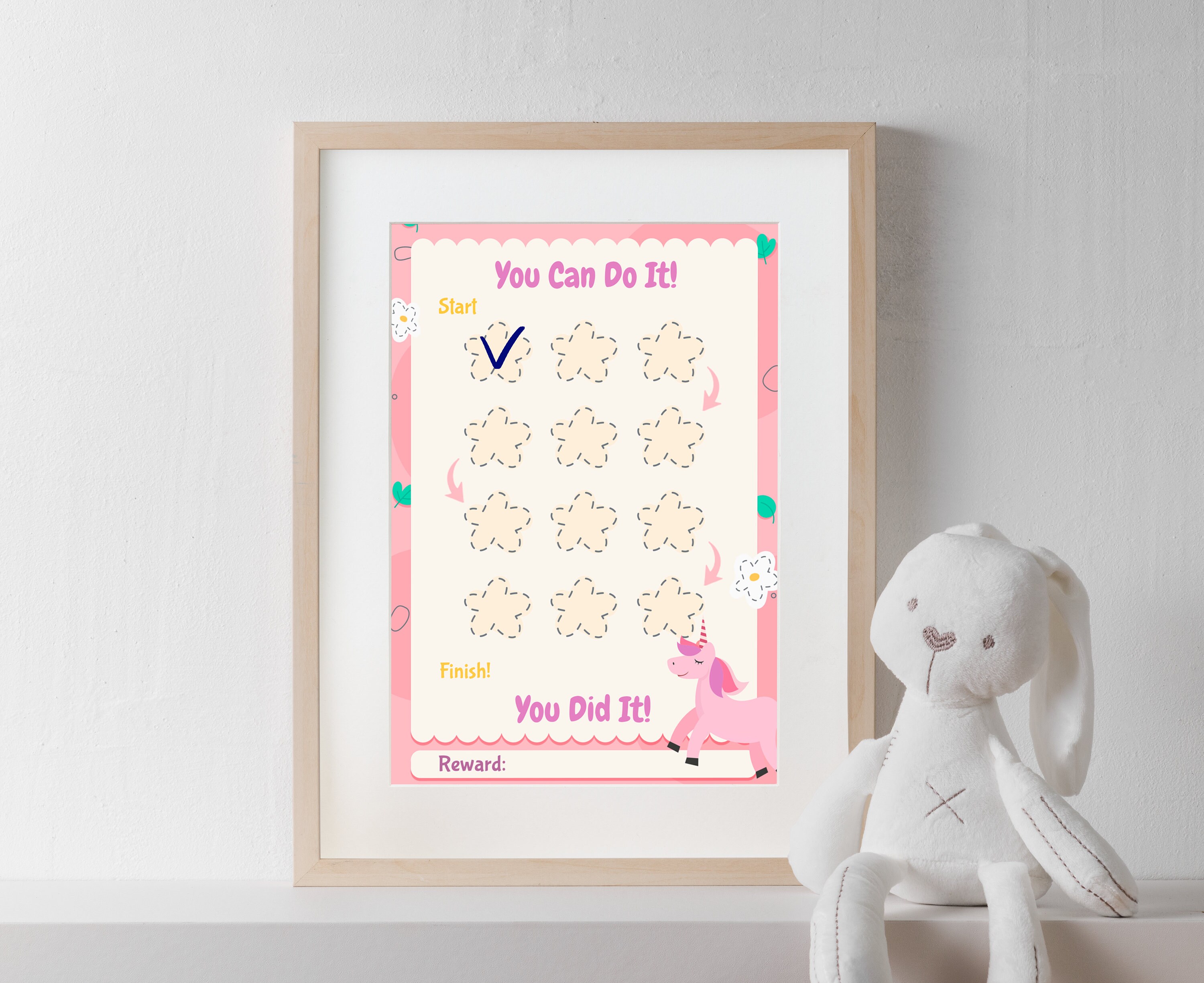 Unicorn Kids Reward Chart Printable Toddler Reward Chart - Etsy