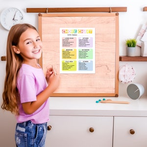 Room Chore Chart by Room, Kids Room Cleaning Planner, Kids Chore Chart ...