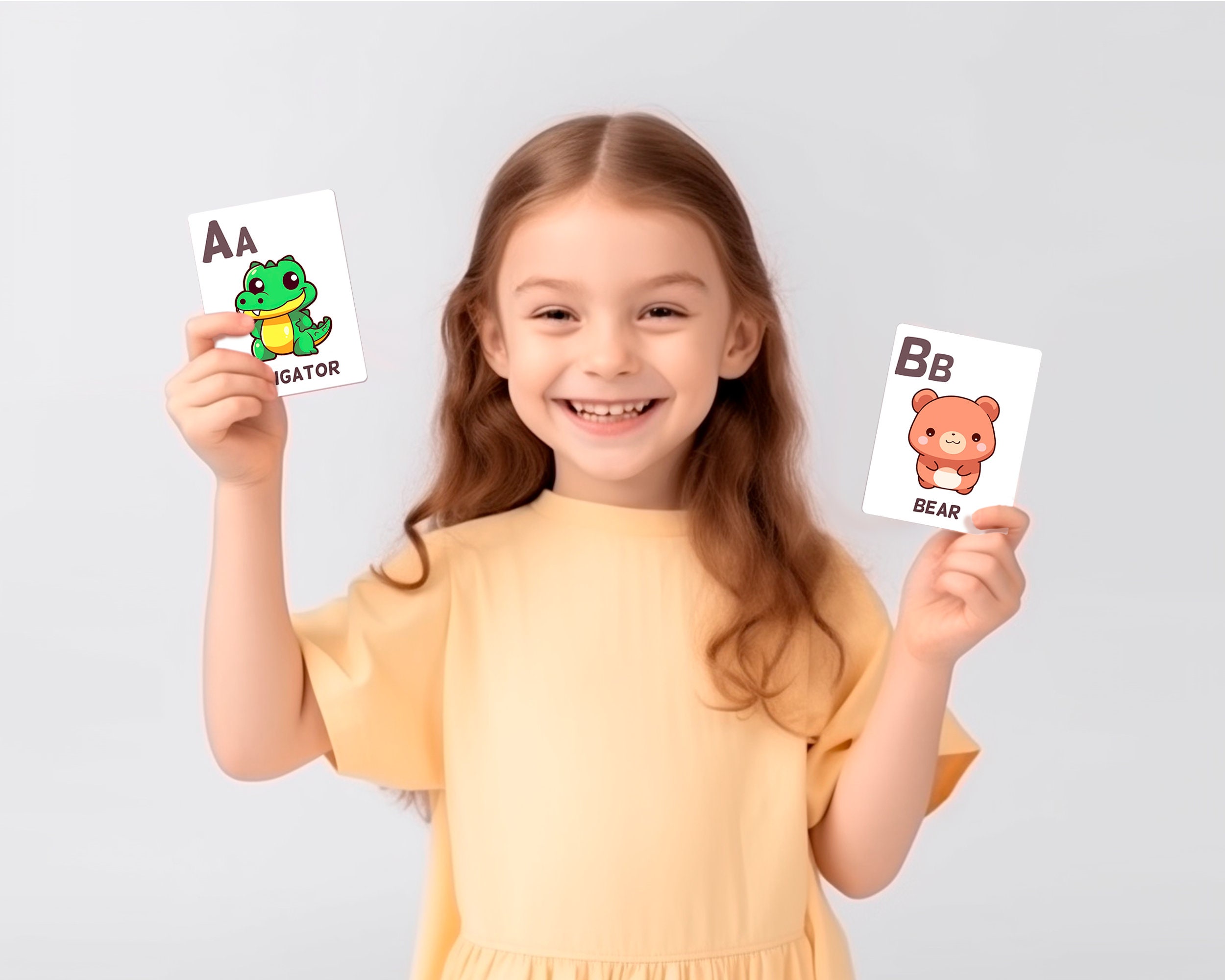 Cute Alphabet Flash Cards Animal Printable Preschool Cards, Alphabet ...