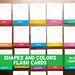 18 Colors and Shapes Flash Cards, Tracing Practice, Montessori ...