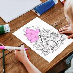 Magical Blooming Fairy Houses, Printable Coloring Pages for Kids and ...
