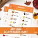 Kids Printable Autumn Scavenger Hunt for Kids, Outdoor Games, Pumpkin ...