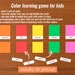 Color Cards, Montessori Flashcards, Colors Learning Game, Flashcards ...