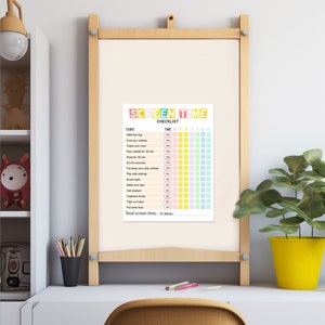 Earn Screen Time Checklist Weekly, Editable Printable Screen Time Chore ...