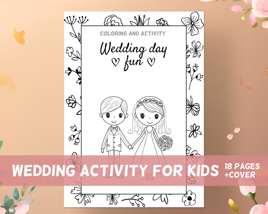 Wedding Activity Pages for Kids, Wedding Busy Book, Wedding Coloring ...