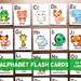 Cute Alphabet Flash Cards Animal Printable Preschool Cards, Alphabet ...