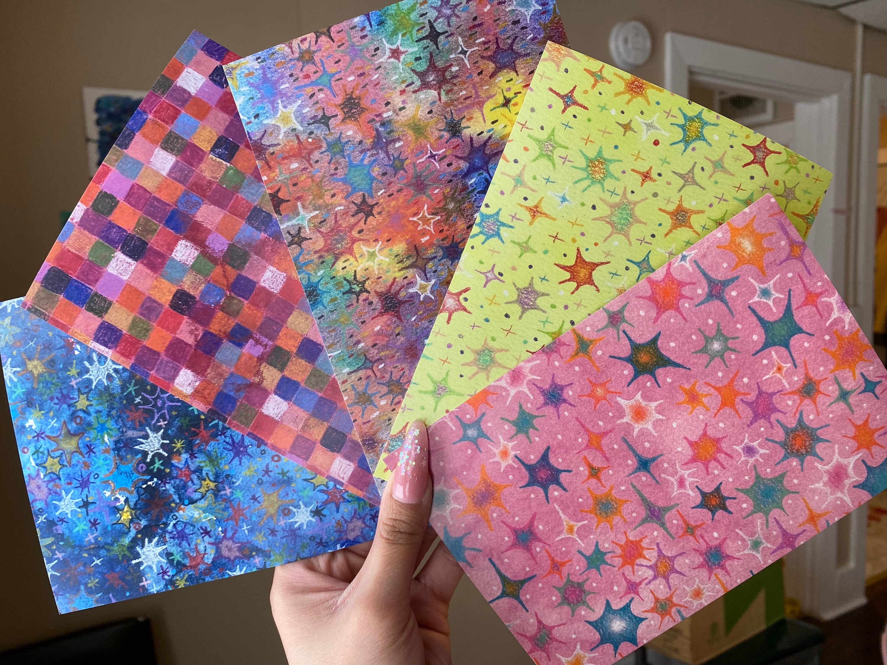 Rainbow Stars Mini Print - Etsy