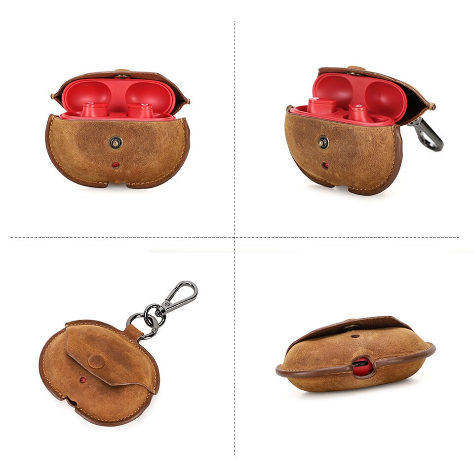 Personalized Engraving Custom Cowhide Leather Beats Studio Buds ...