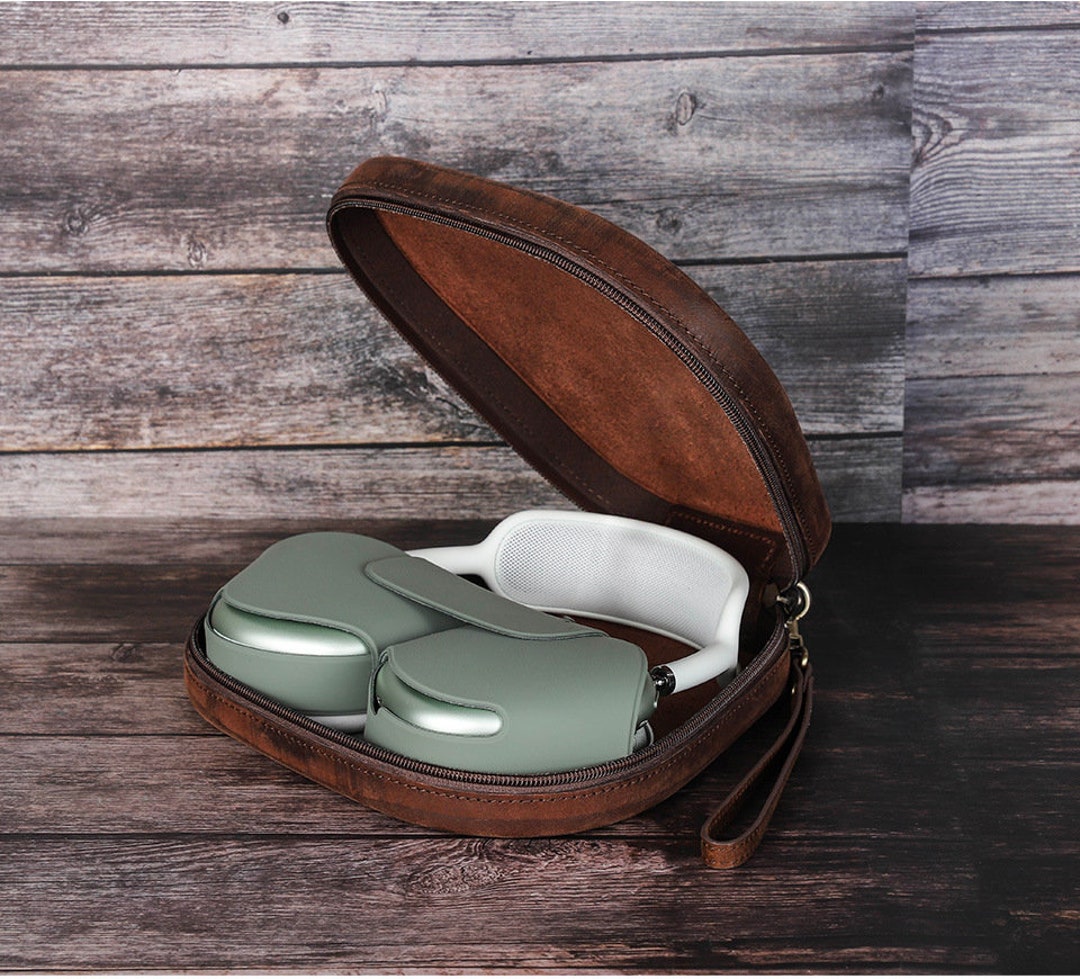 Personalized Engraving Cowhide Leather Airpods Max Case Custom Airpods ...
