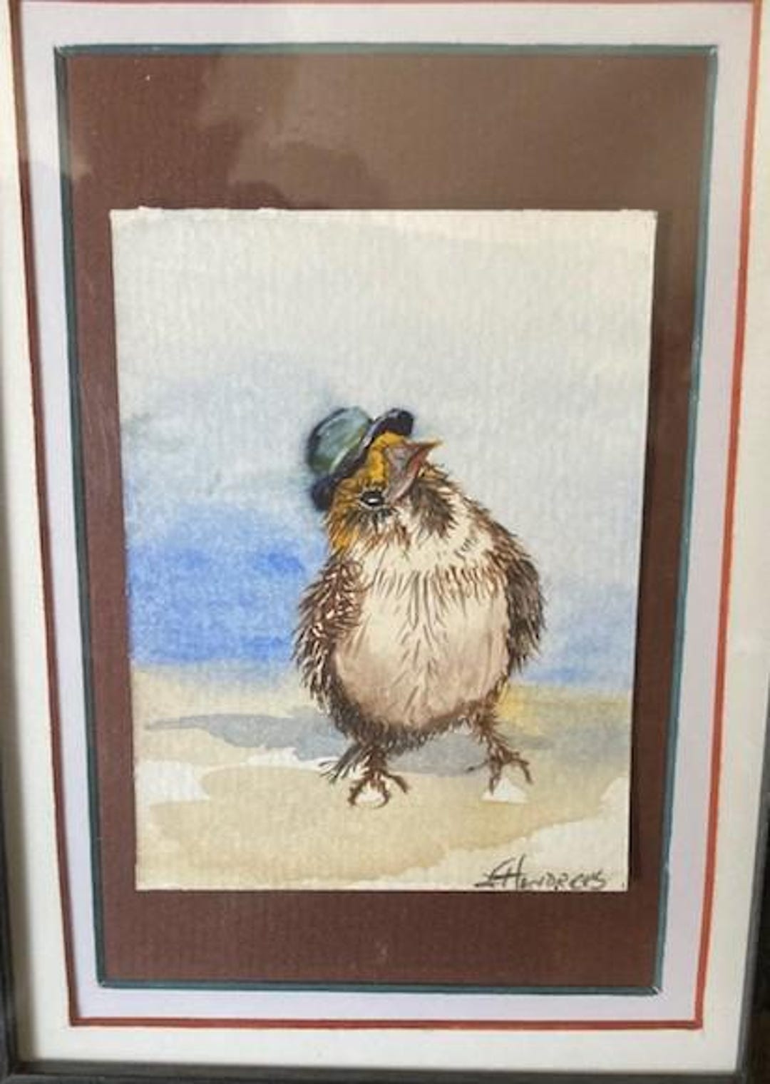 Original Watercolor Painting on Paper - Questioning Sparrow - Etsy