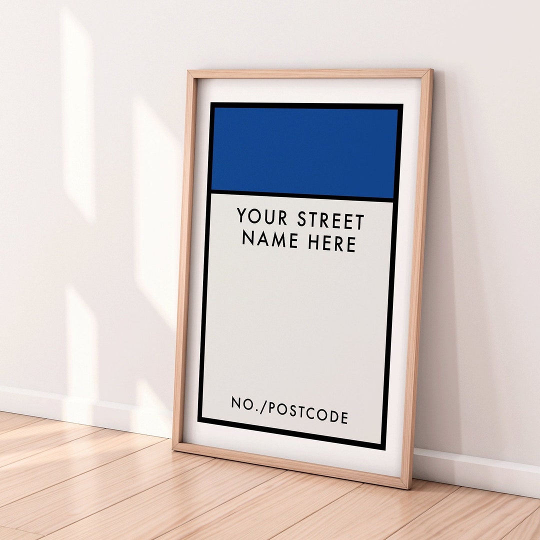 Personalised Monopoly Card Bespoke Digital Print - Etsy