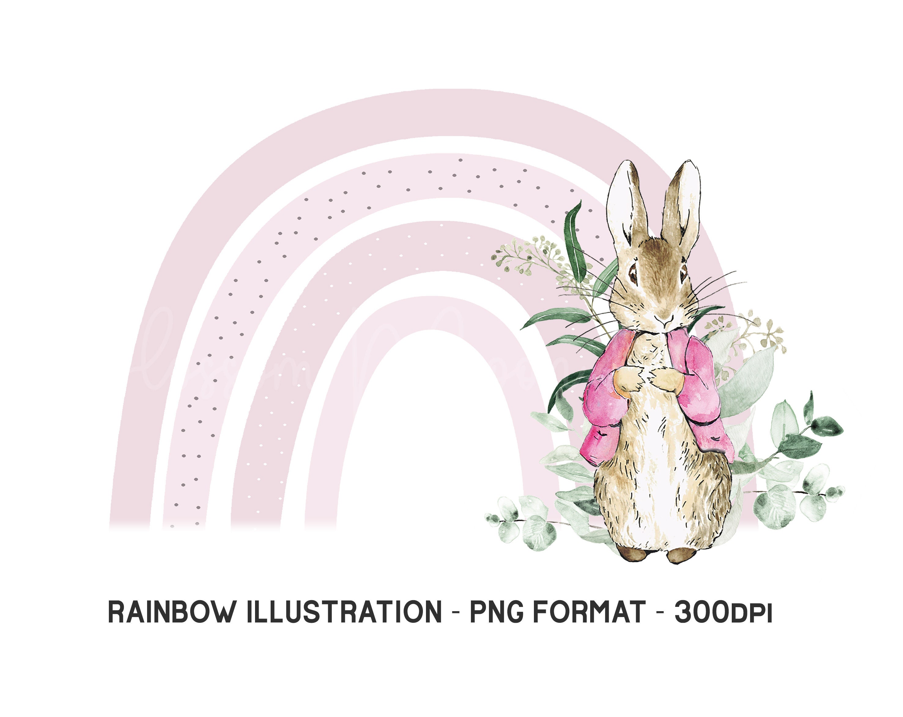 Flopsy Rabbit Set Digital Images PNG Nursery Birthday Baby Shower Girl ...