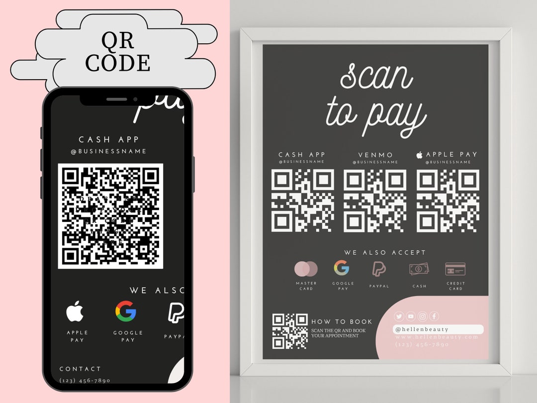 QR Code QR Codes Zeichen QR Code Zeichen Geschäft Scan To - Etsy.de