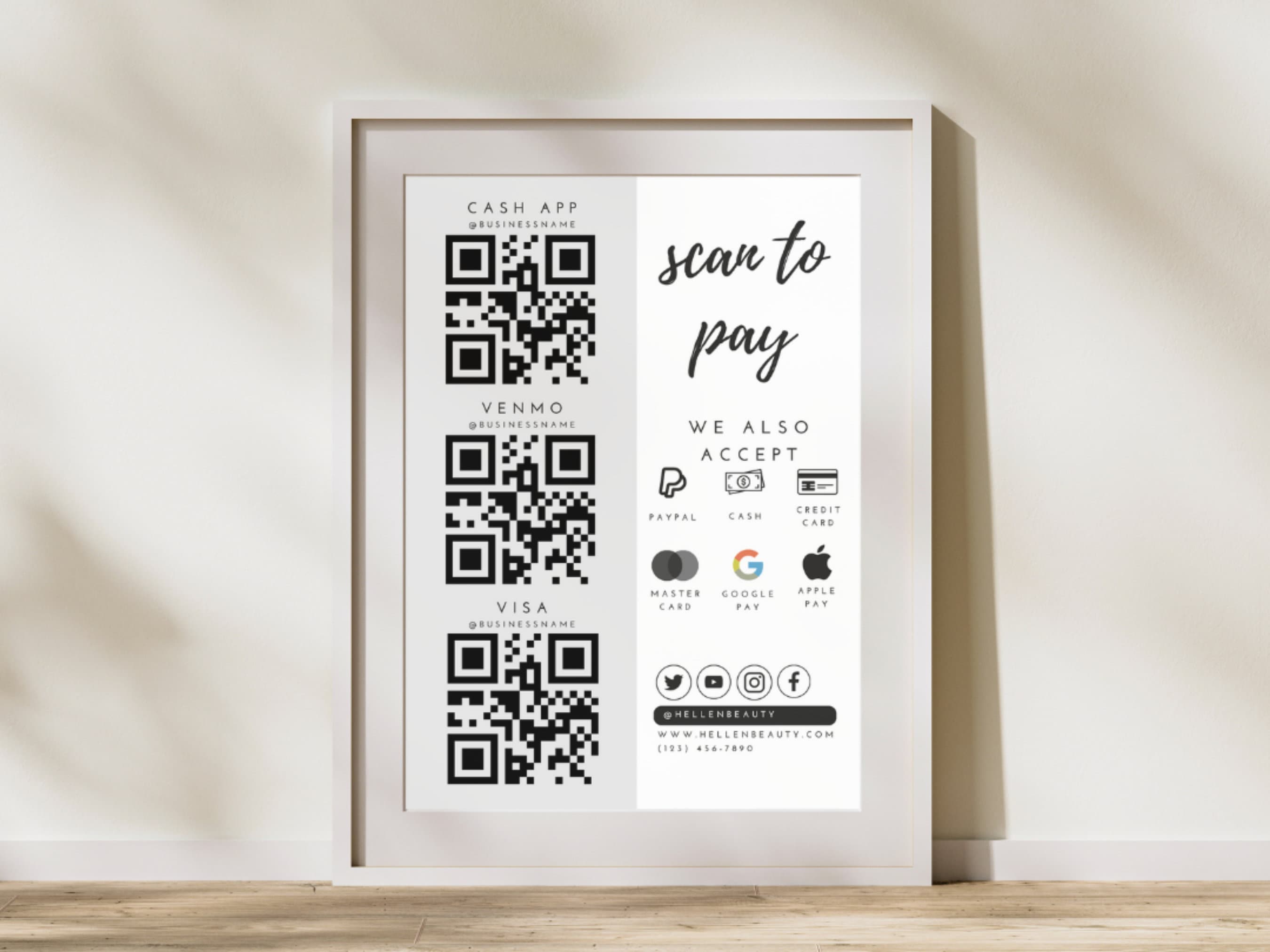 QR Code QR Codes Sign QR Code Sign Business Scan to Pay - Etsy Singapore