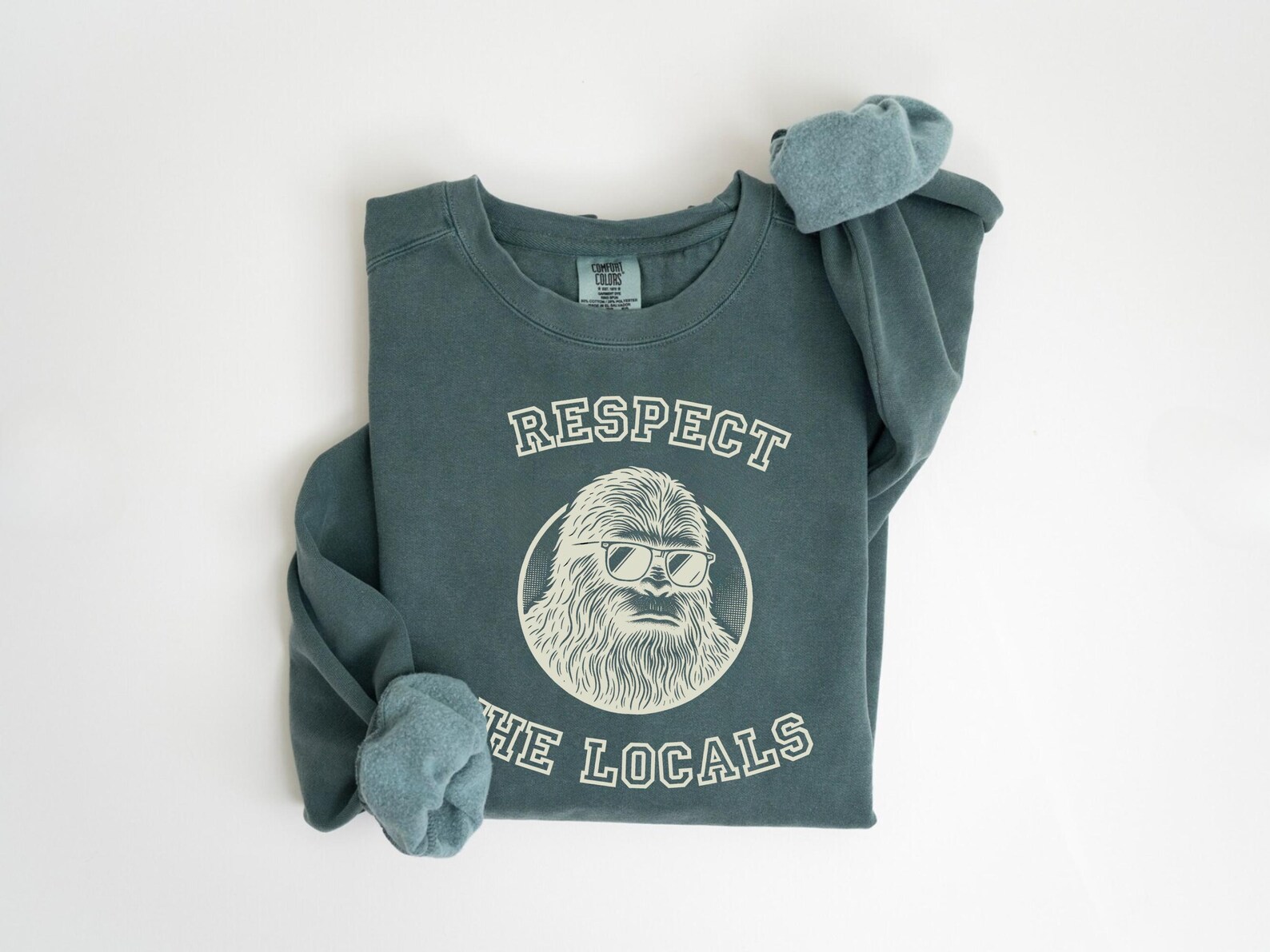 Respect the Locals Bigfoot Shirt, Funny Nature Lover Tee, Sasquatch ...