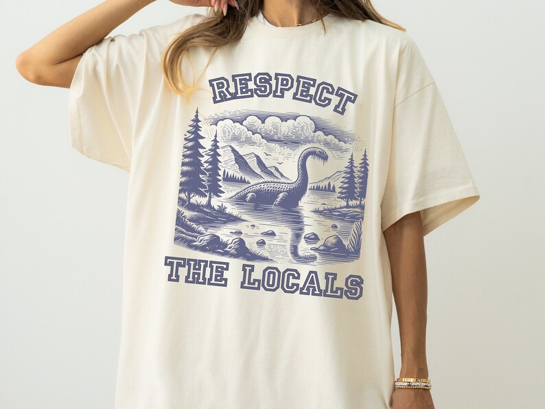 Respect the Locals Bigfoot Shirt, Funny Nature Lover Tee, Sasquatch ...