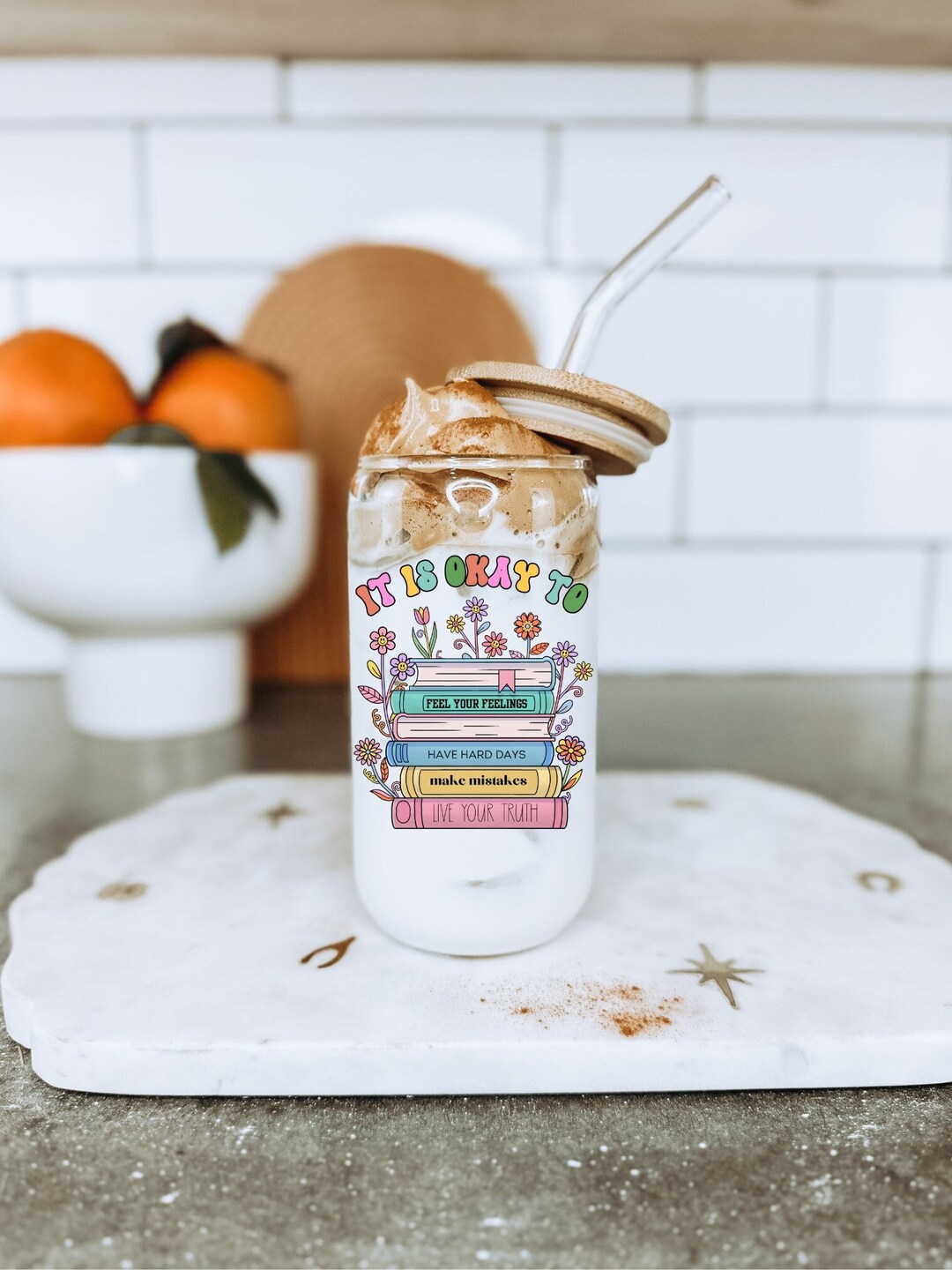 Retro Positive Reusable Cup, School Counselor Coffee Cup, Mental Health ...