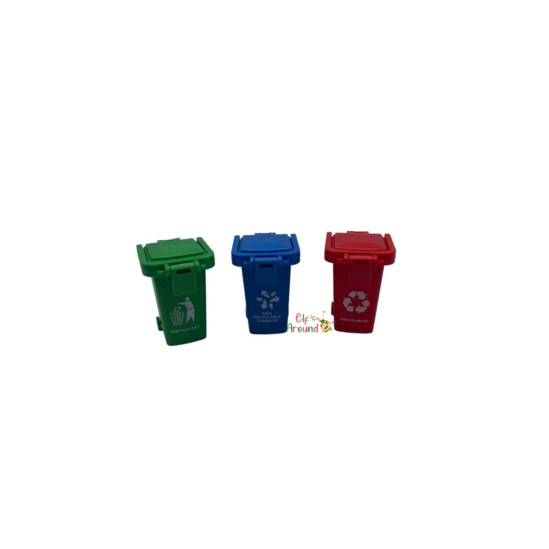 Miniature Recycle Bins for Elf | Elf Size | Elf Props | Elf Accessories ...