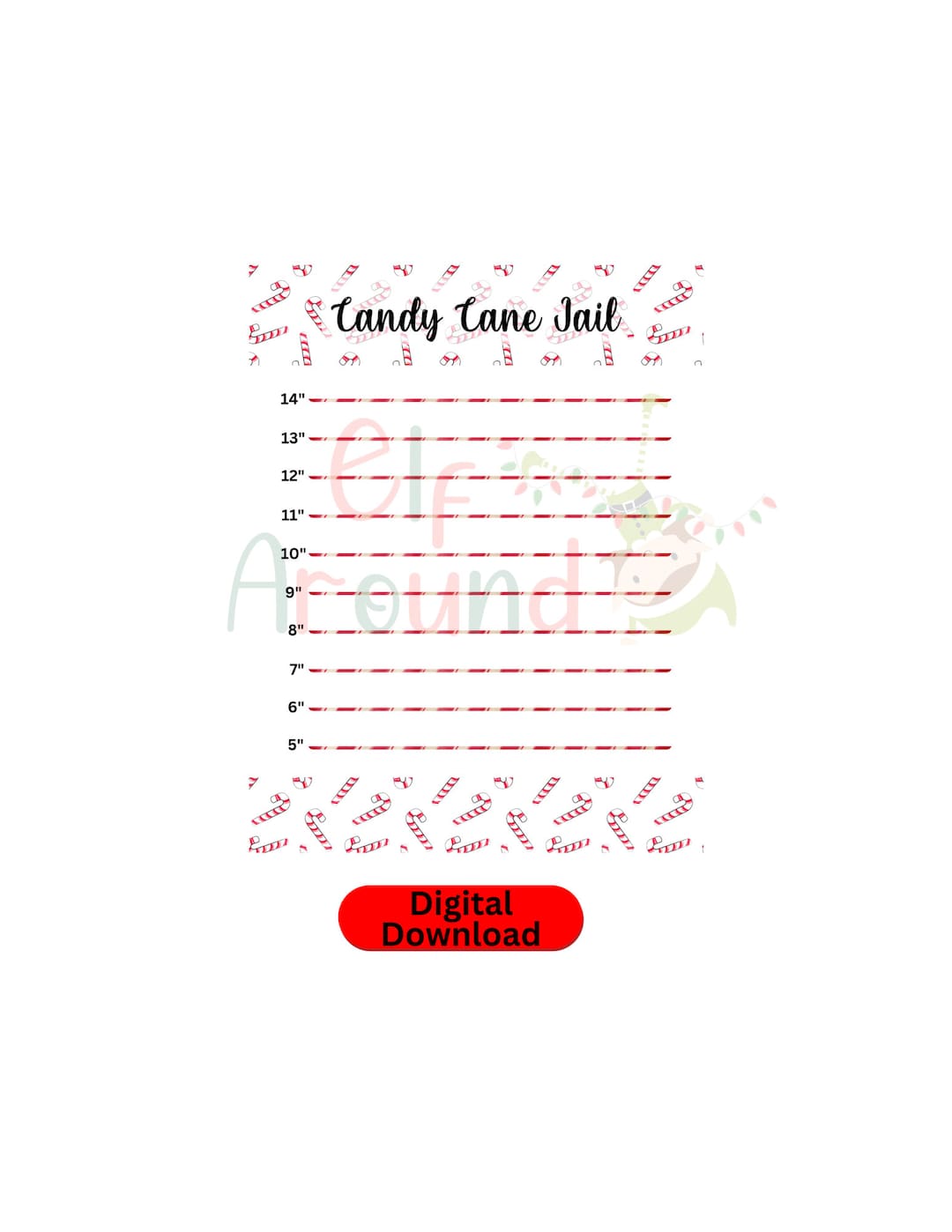Elf Jail Digital Download Candy Cane Jail Digital Download DIGITAL ...