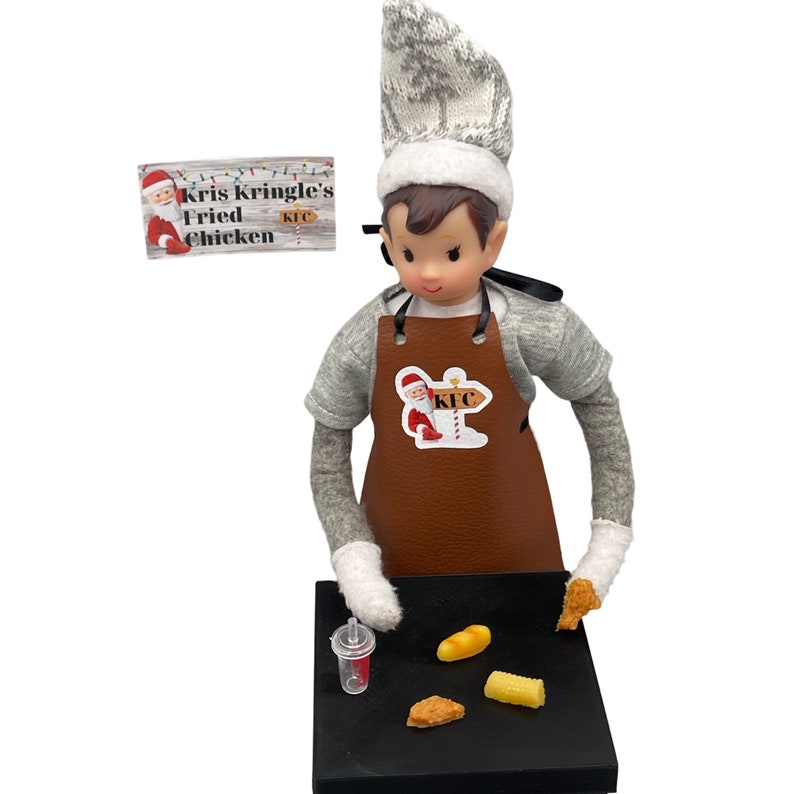 Kris Kringle Chicken Elf Set | Elf Apron | Apron for Elf | Elf Apron ...