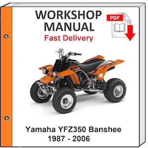 Yamaha Yfz350 Banshee 1987 1988 1989 1990 1991 1992 Service Repair Shop Manual - Etsy