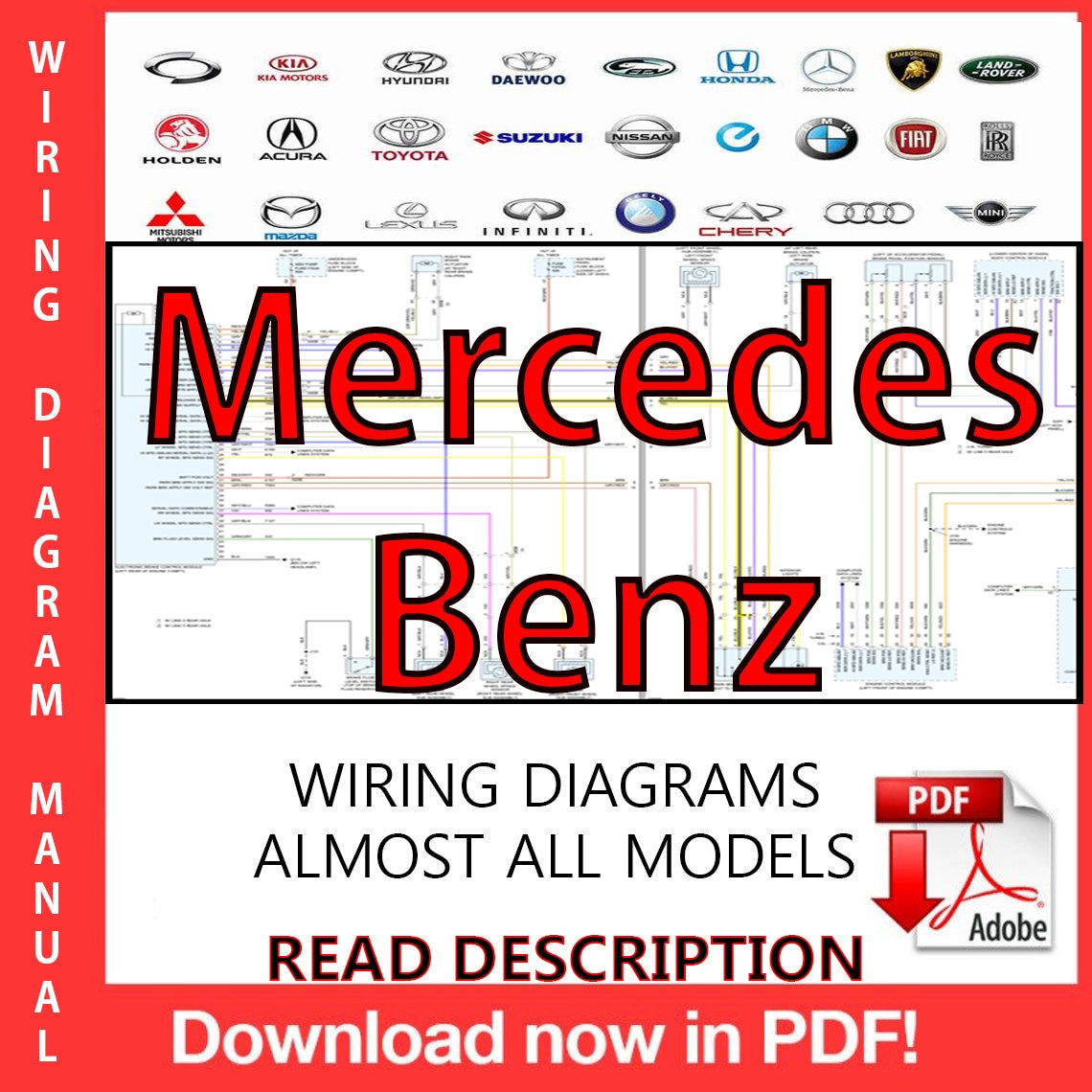 Mercedes Benz Wiring Diagrams Manual PDF Almost All Models - Etsy
