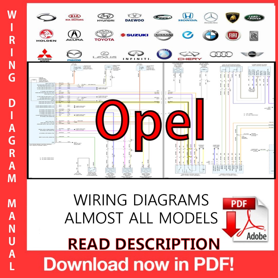 Opel Wiring Diagrams Manual PDF Almost All Models - Etsy