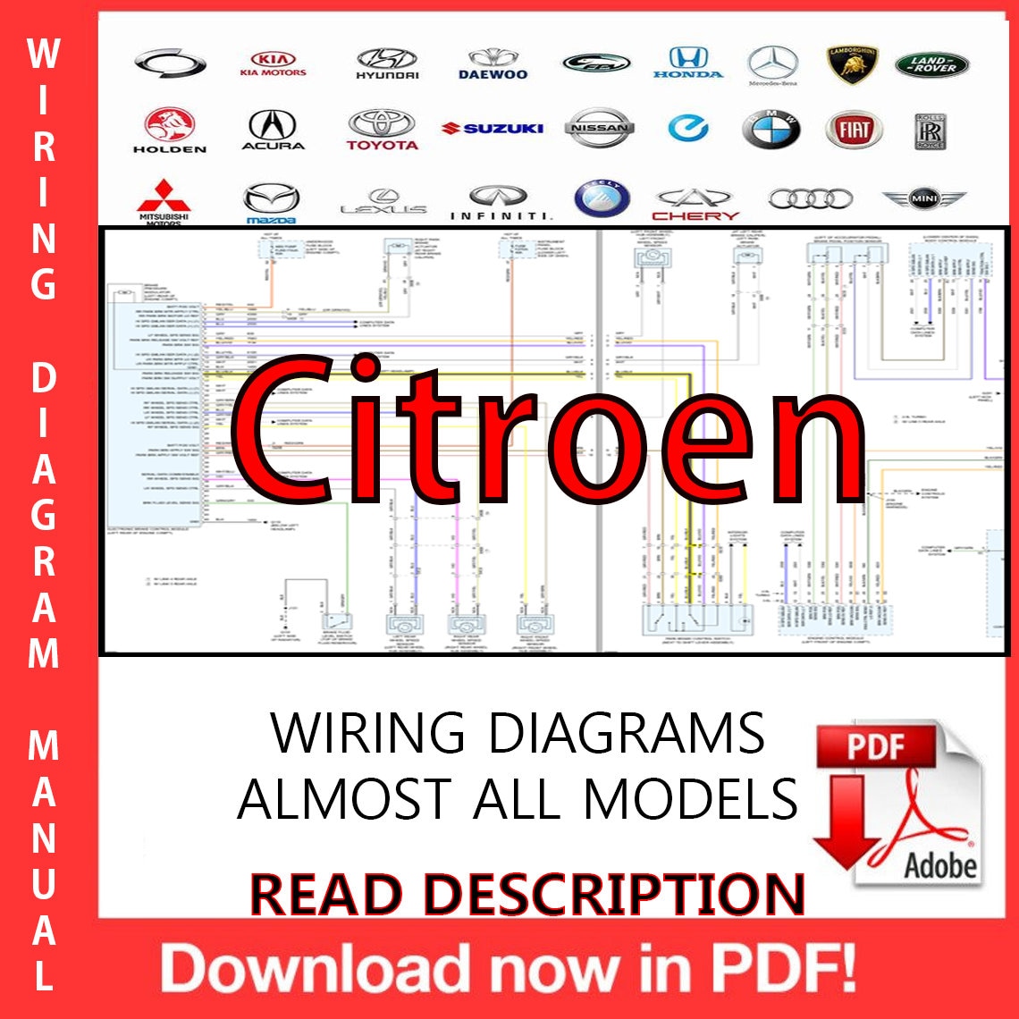 Citroen Wiring Diagrams Manual PDF Almost All Models - Etsy