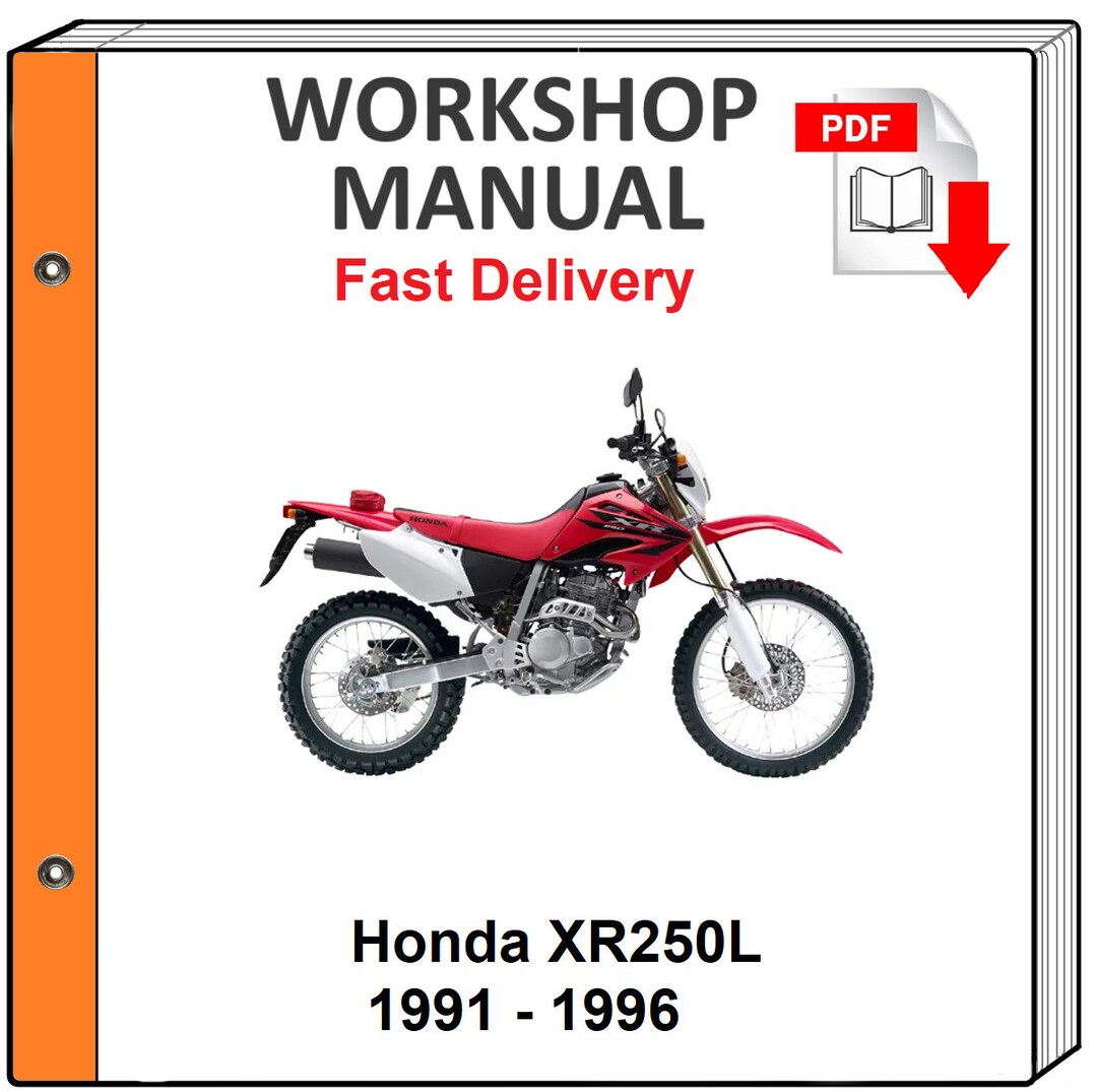 Honda Xr250l 1991 19922 1993 1994 1995 1996 Service Repair Shop Manual - Etsy