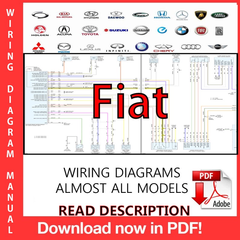 Fiat Wiring Diagrams Manual PDF Almost All Models - Etsy