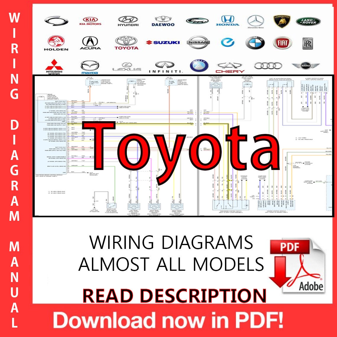 Toyota Wiring Diagrams Manual PDF Almost All Models - Etsy