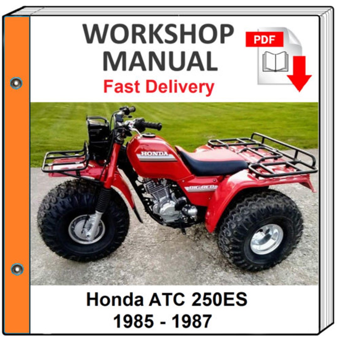 Honda Atc250es Atc 250 Es 1985 1986 1987 Service Repair Workshop Manual ...