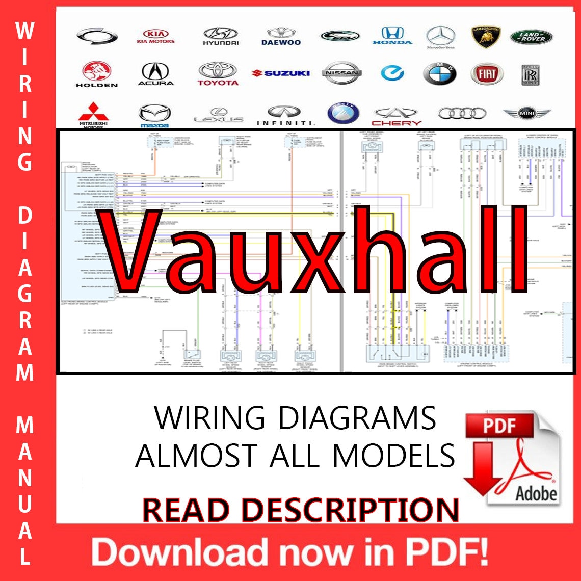 Vauxhall Wiring Diagrams Manual PDF Almost All Models - Etsy